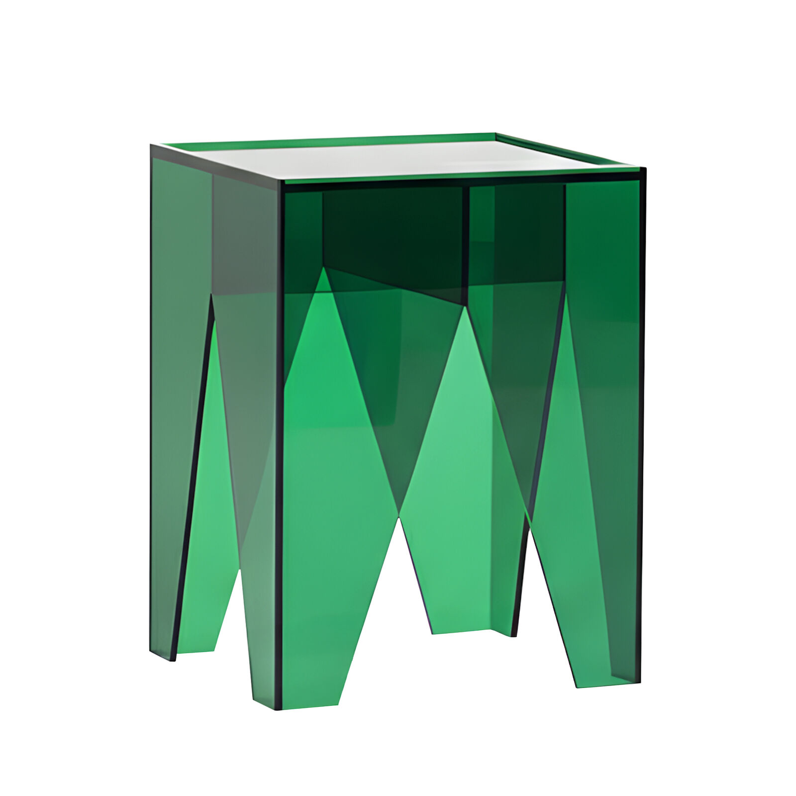 Modern Green Acrylic Bedside Table, Nightstand Coffee End Table ...