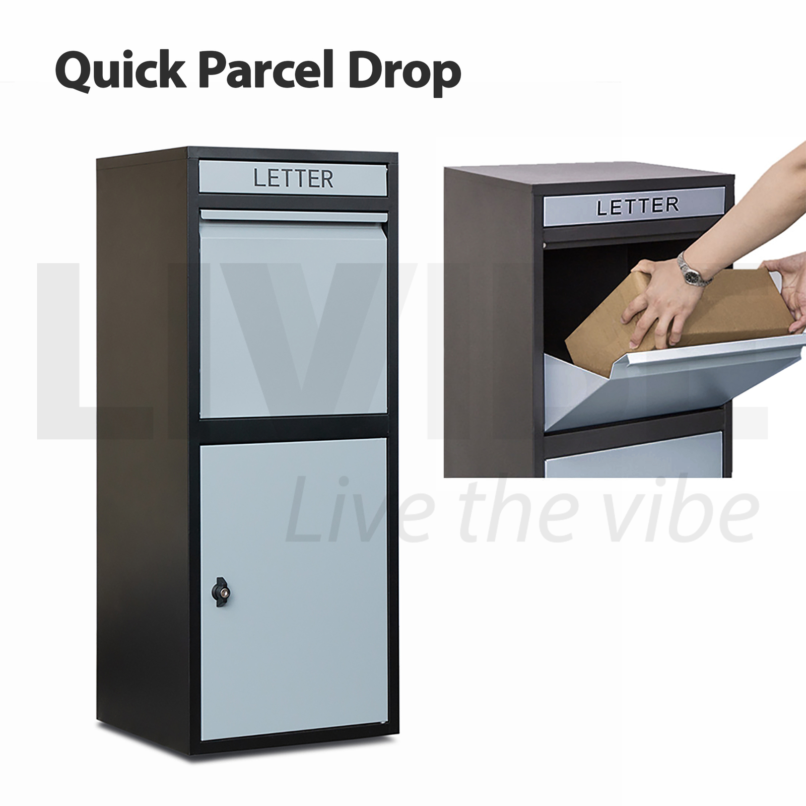 Glasshaus Post Parcel Letter Box Package Mailbox Safe Drop Lockable ...