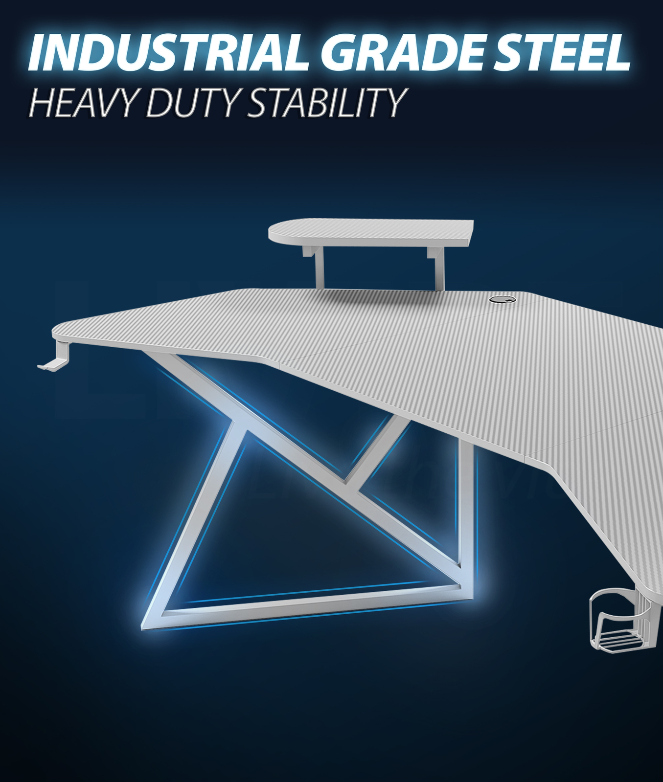 MIUZ Gaming Desk Large Size Gaming Waterproof Office Desk Carbon Fiber ...