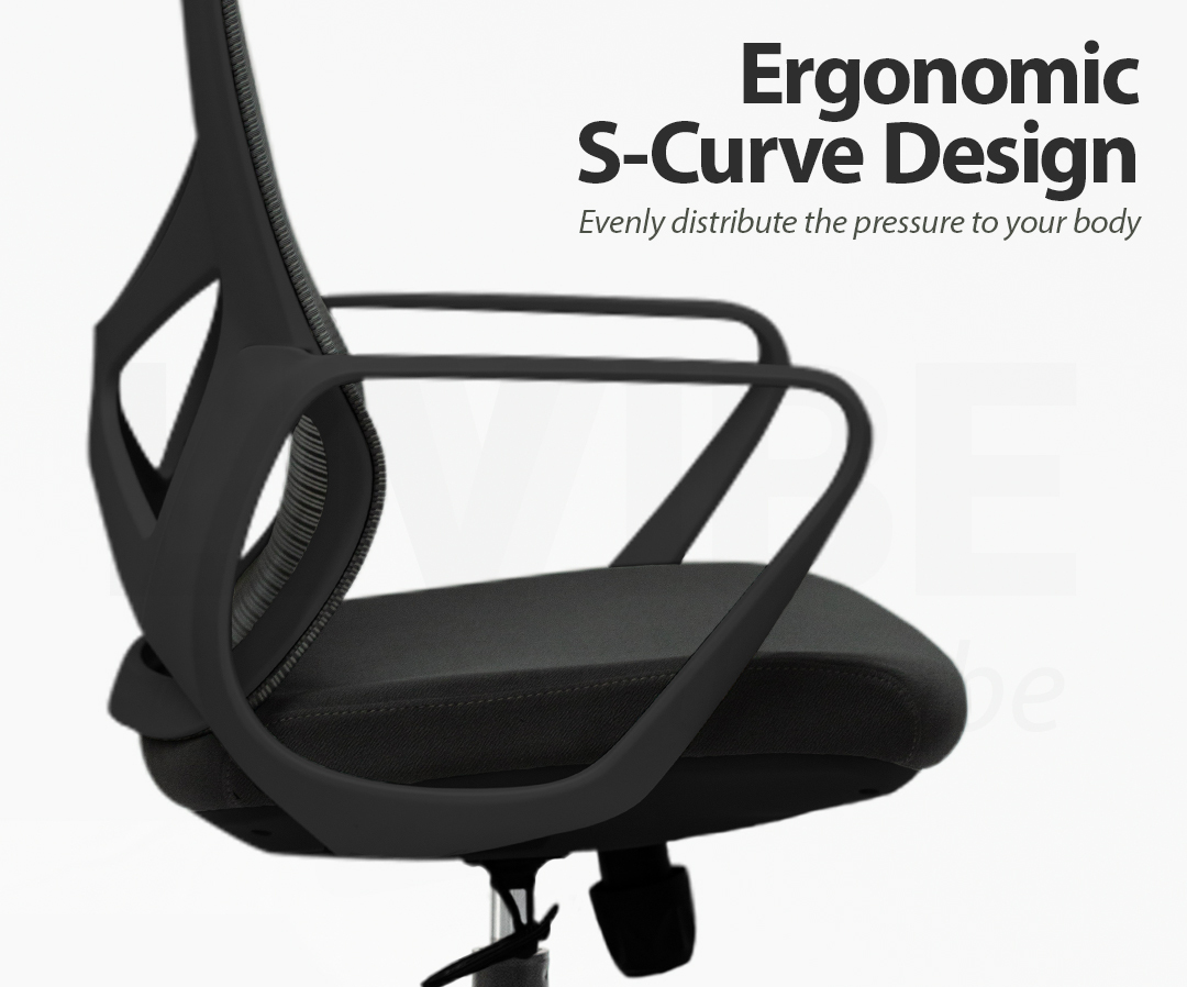 MIUZ COSMO Ergonomic Office Chair Adjustable Breathable Mesh Computer ...