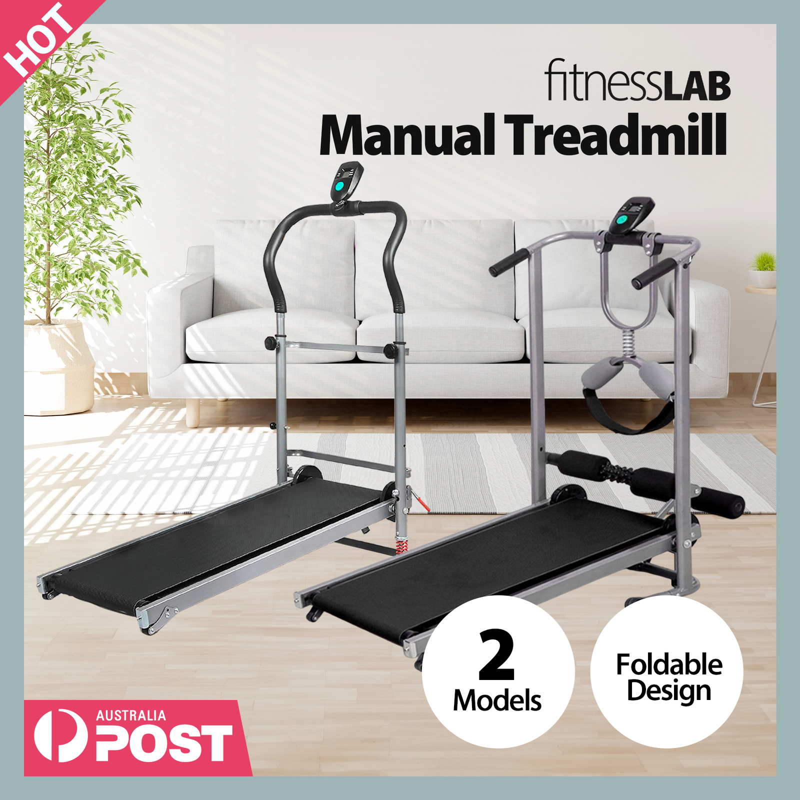 Manual Treadmill Foldable Incline Exercise Fitness Walk Machine Home ...