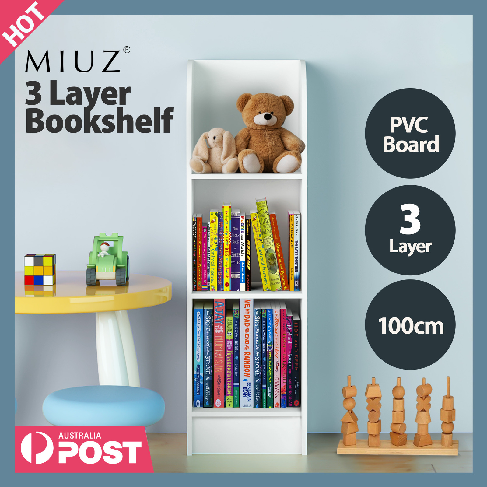 Bookshelf Display Shelf Book Display Rack Bookcase Tier Shelf Display ...