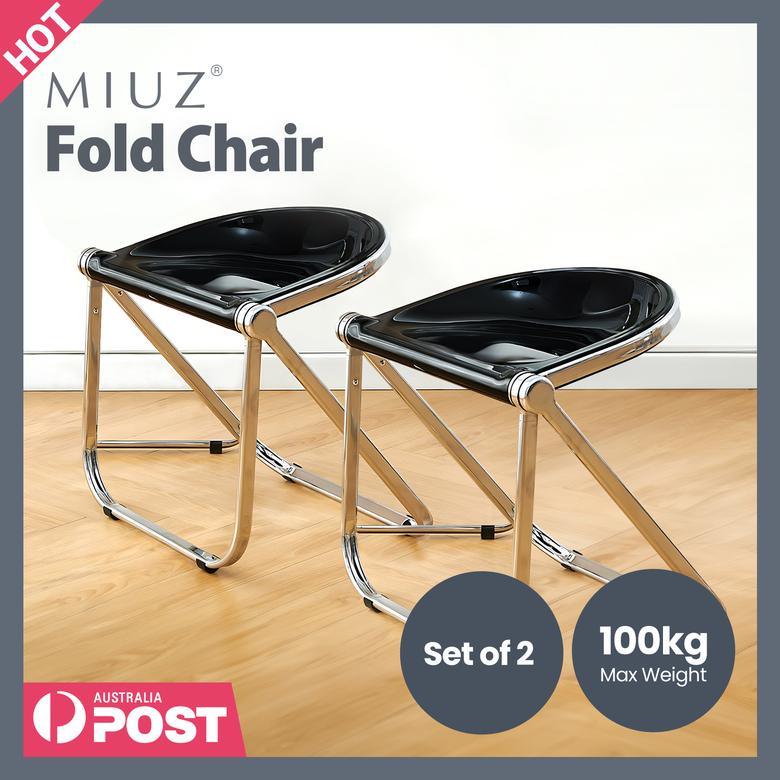 Set of 2 Replica Giancarlo Piretti Pluff Stools | Folding Stool Seat ...