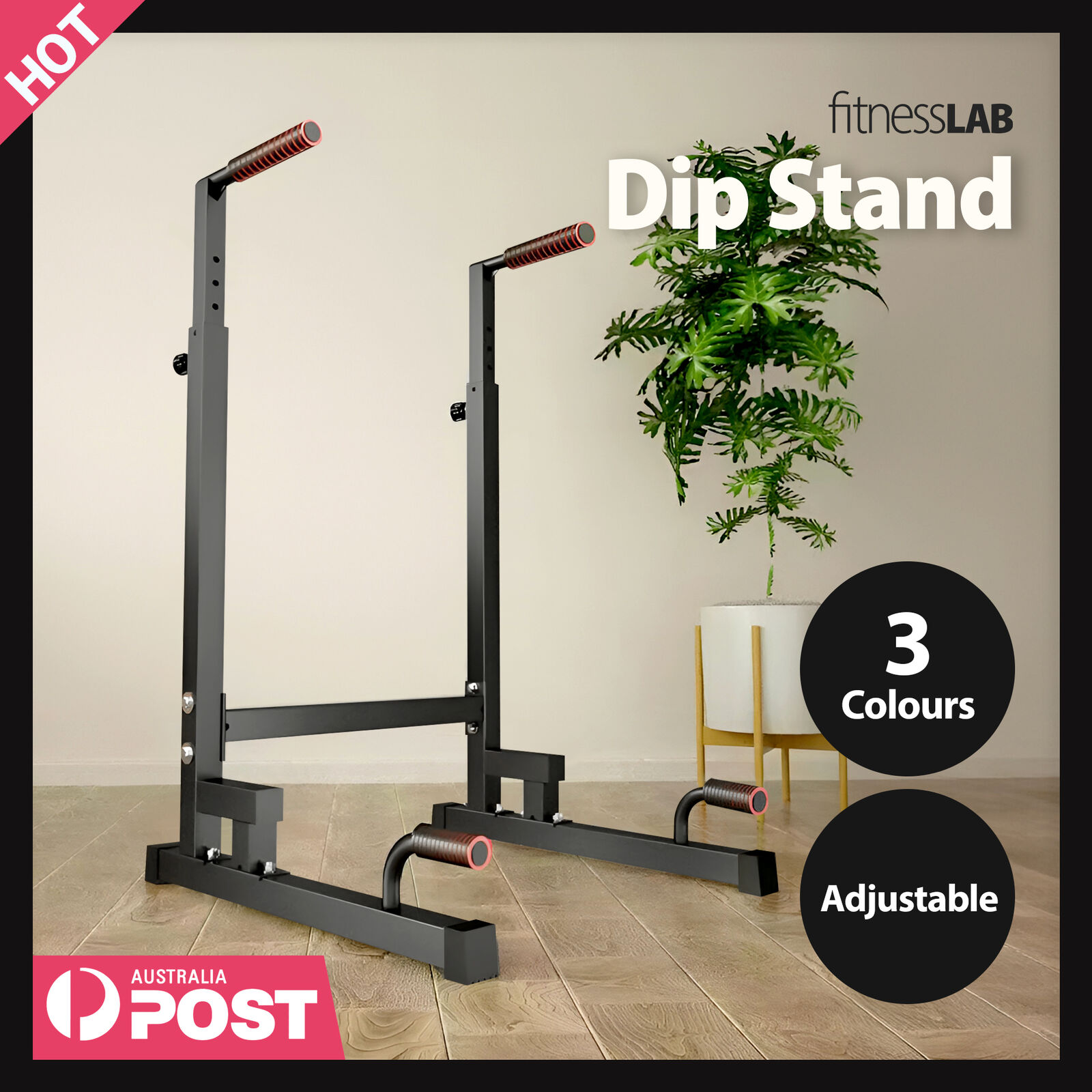 Dip Stand Heavy Duty Dip Station Adjustable Dip Parallette Push Bar
