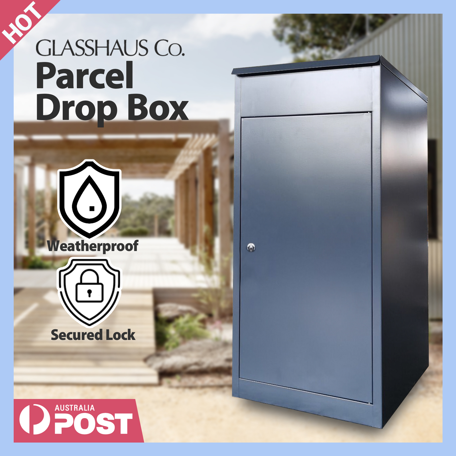Glasshaus Parcel Letter Box Letterbox Mail Post Mailbox For Packages ...