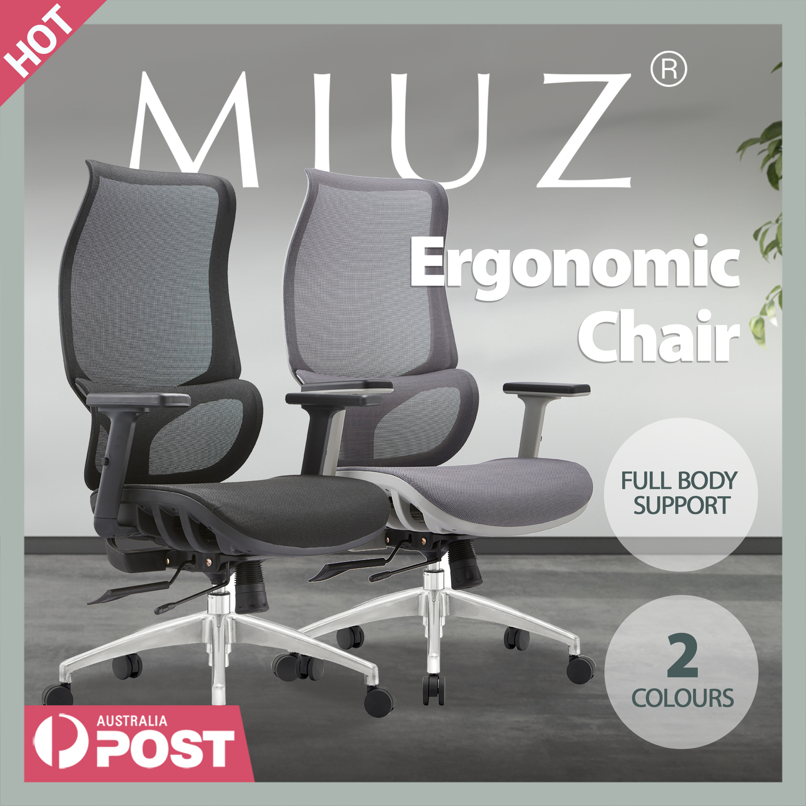 MIUZ Gaming Chair Office Executive Racing Seat Computer Chair Mesh ...