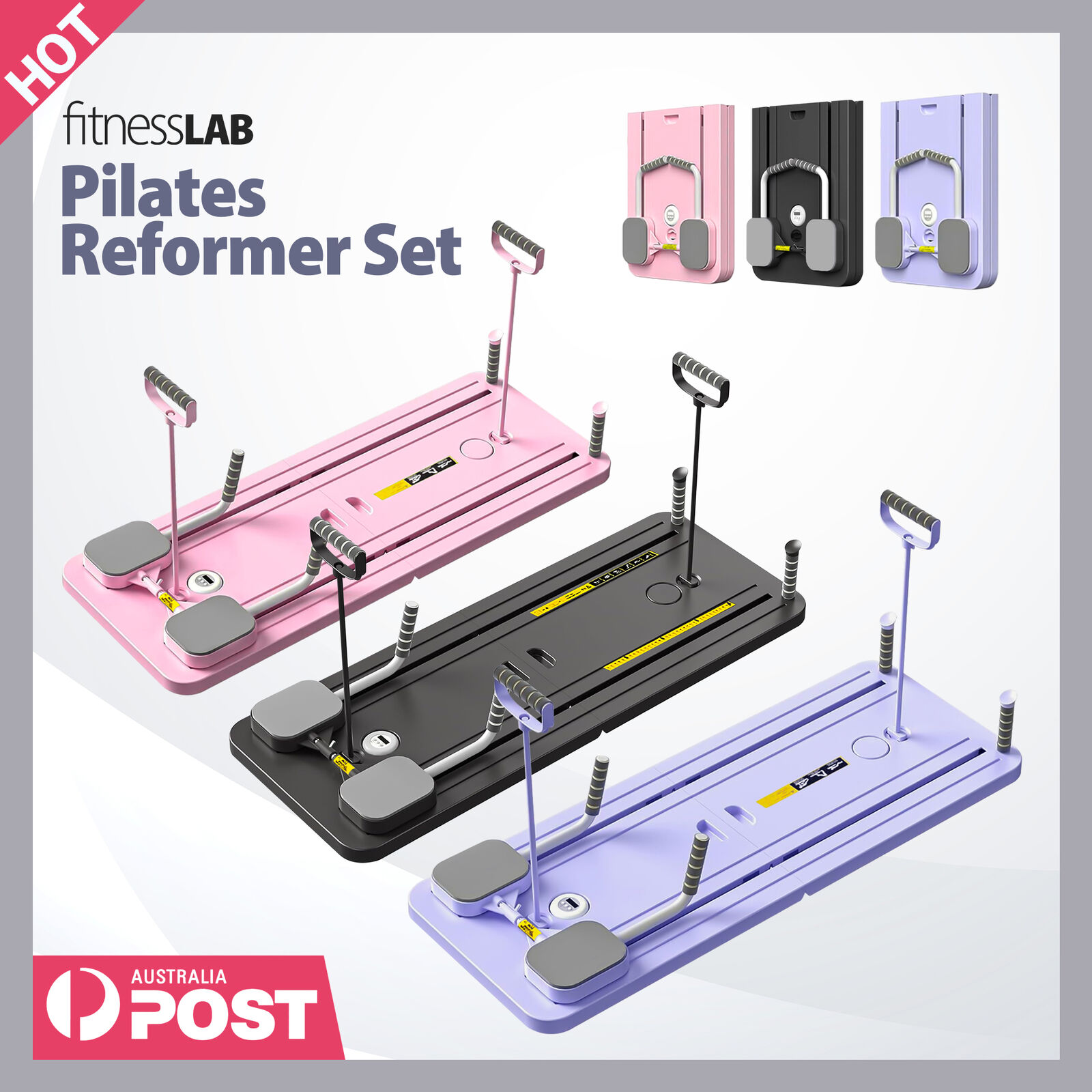 Pilates Board Reformer Set - Foldable home gym & yoga equipment for ...