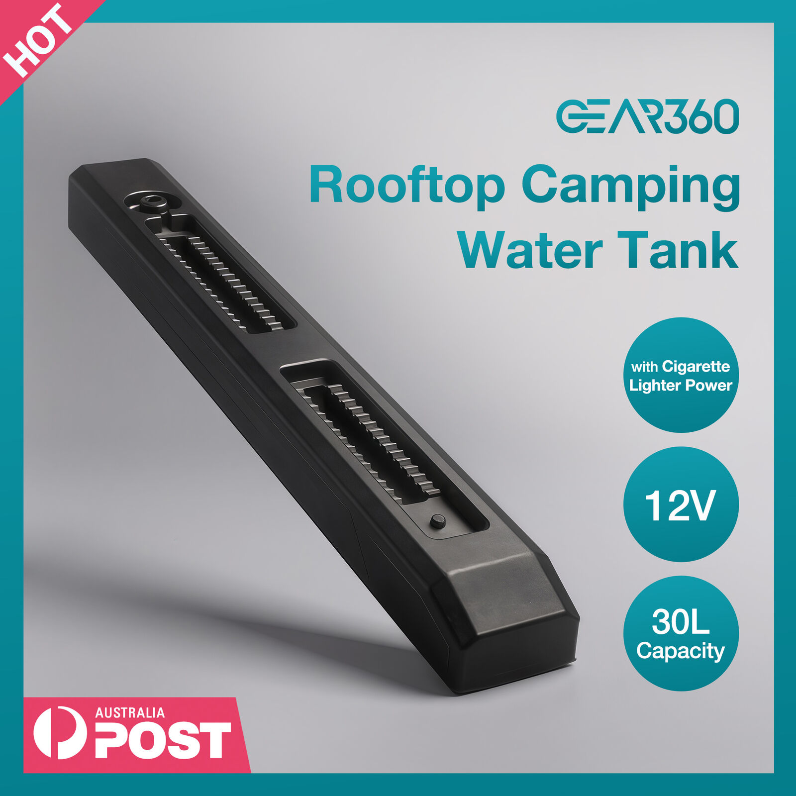 30L Pressurized Rooftop Camping Water Tank, 12V Electric Pump Water ...