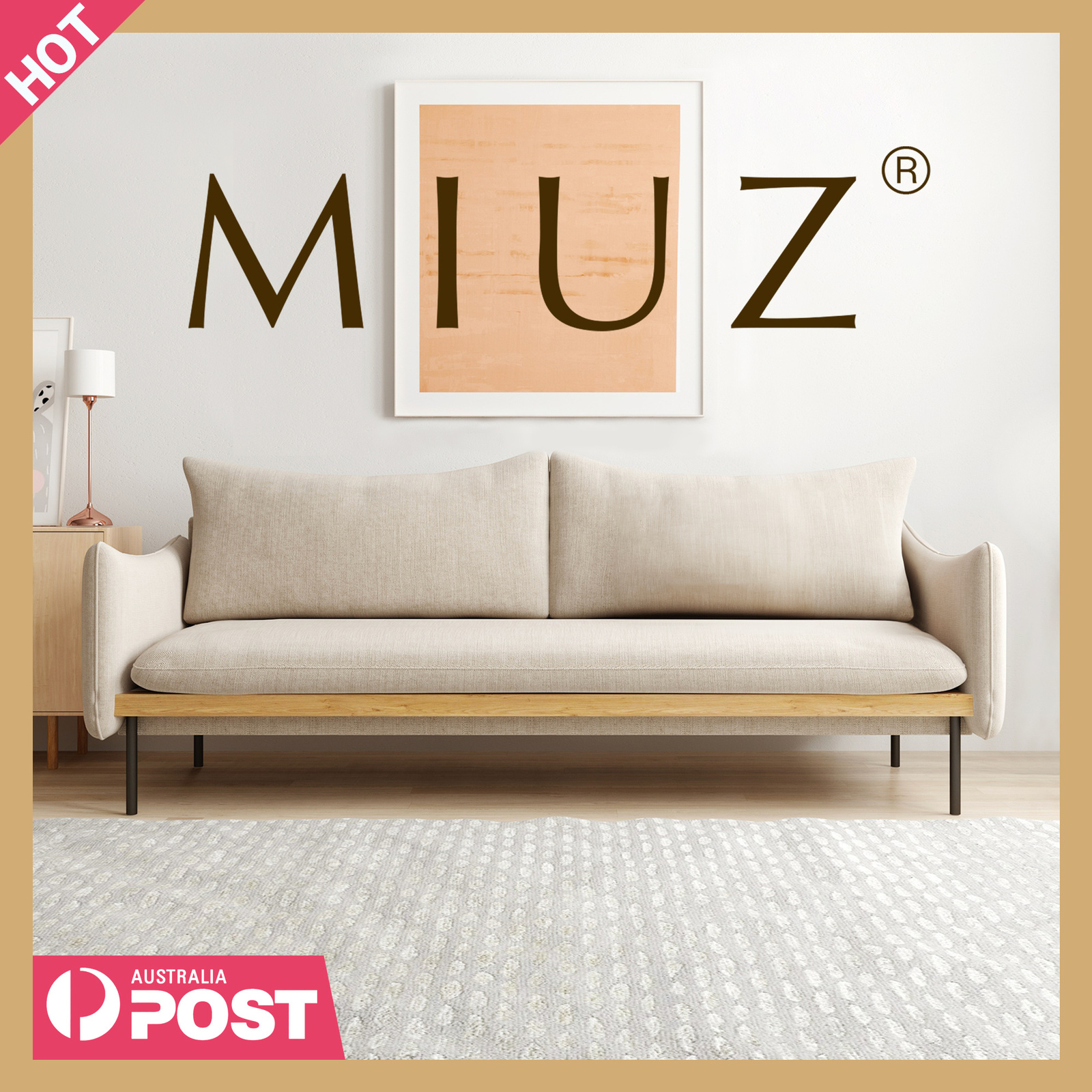 Sofa Large Double 2-3 Seater Couch - 160cm Off White