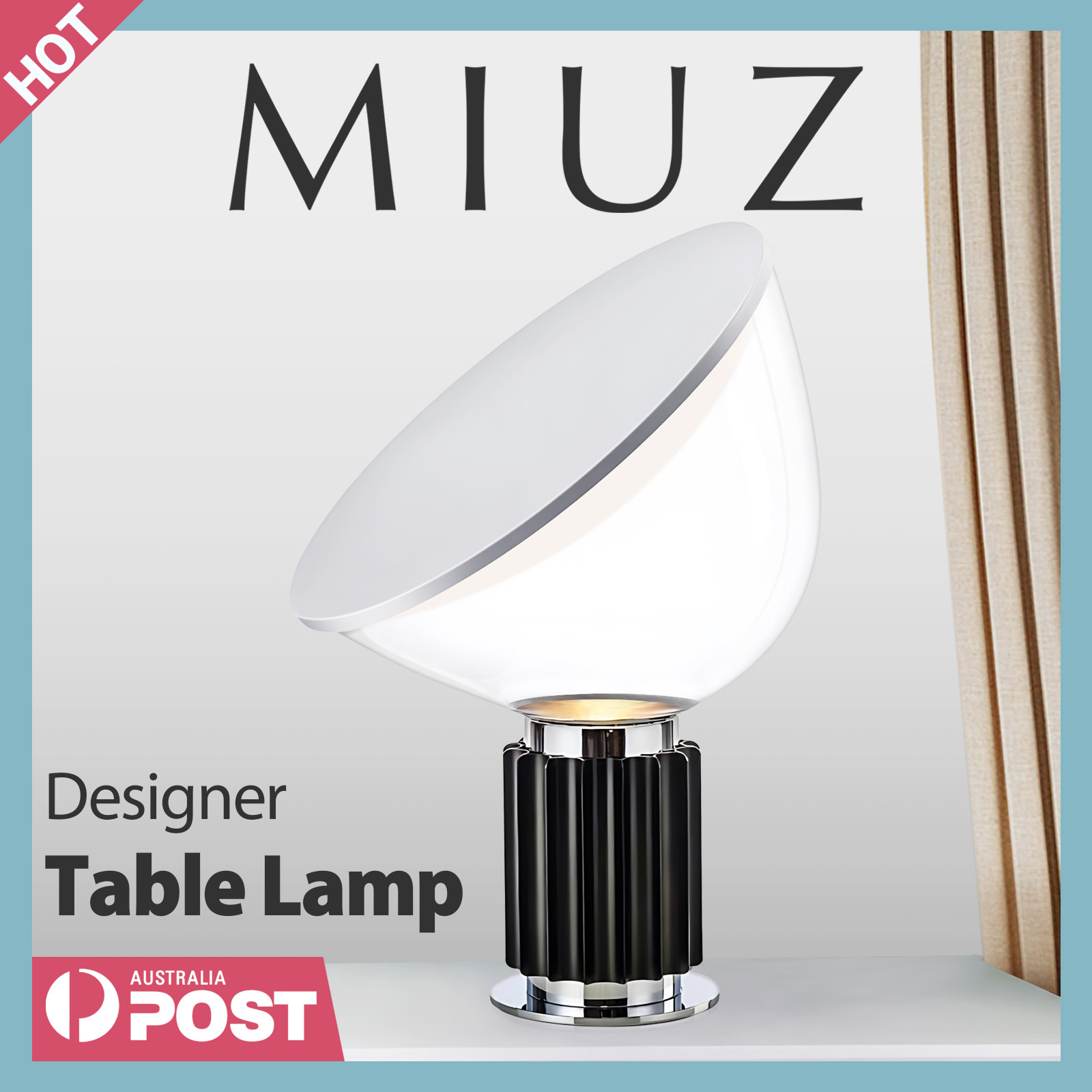 MIUZ Replica Taccia Table Lamp Designer Lighting - Black Small