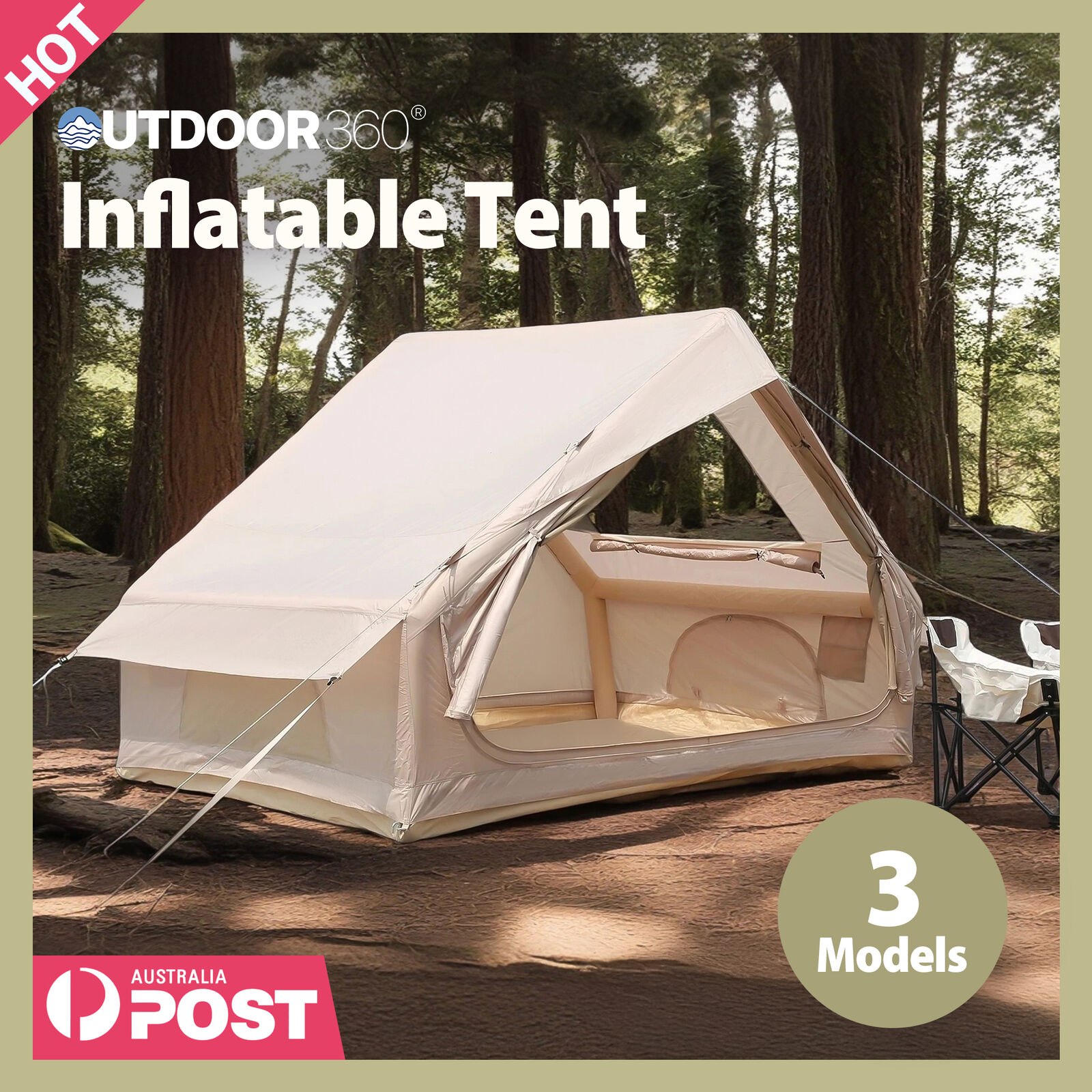 Inflatable Tent Camping Hiking Pop Up Beach Tent Air Tents