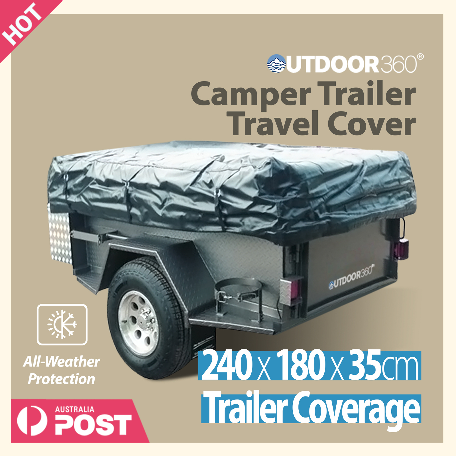 Outdoor360 PVC Camper Travel Trailer Cover Box Utility Cage Covers 2 ...