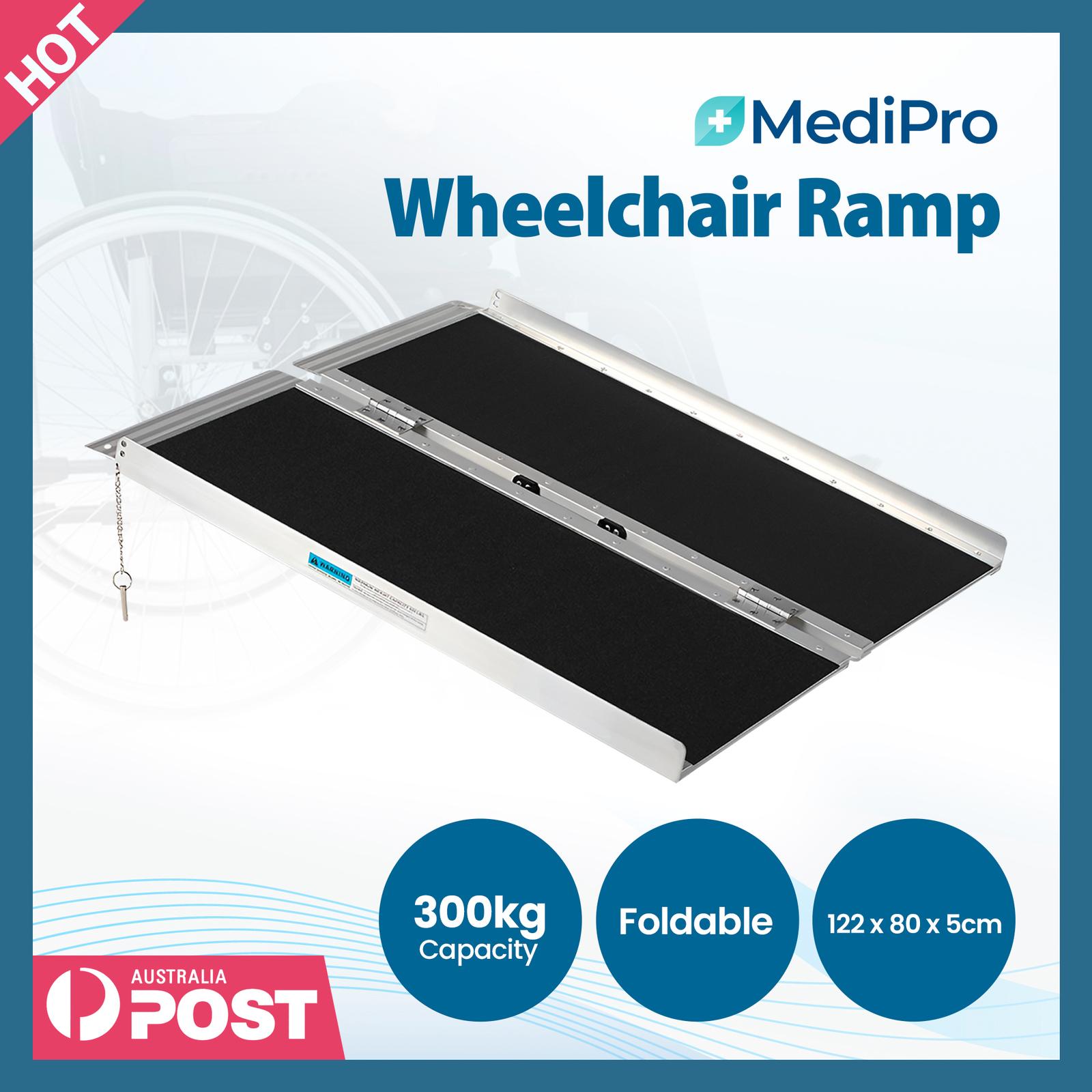 4FT Aluminium Wheelchair Ramp Folding Loading Access Portable Scooter ...