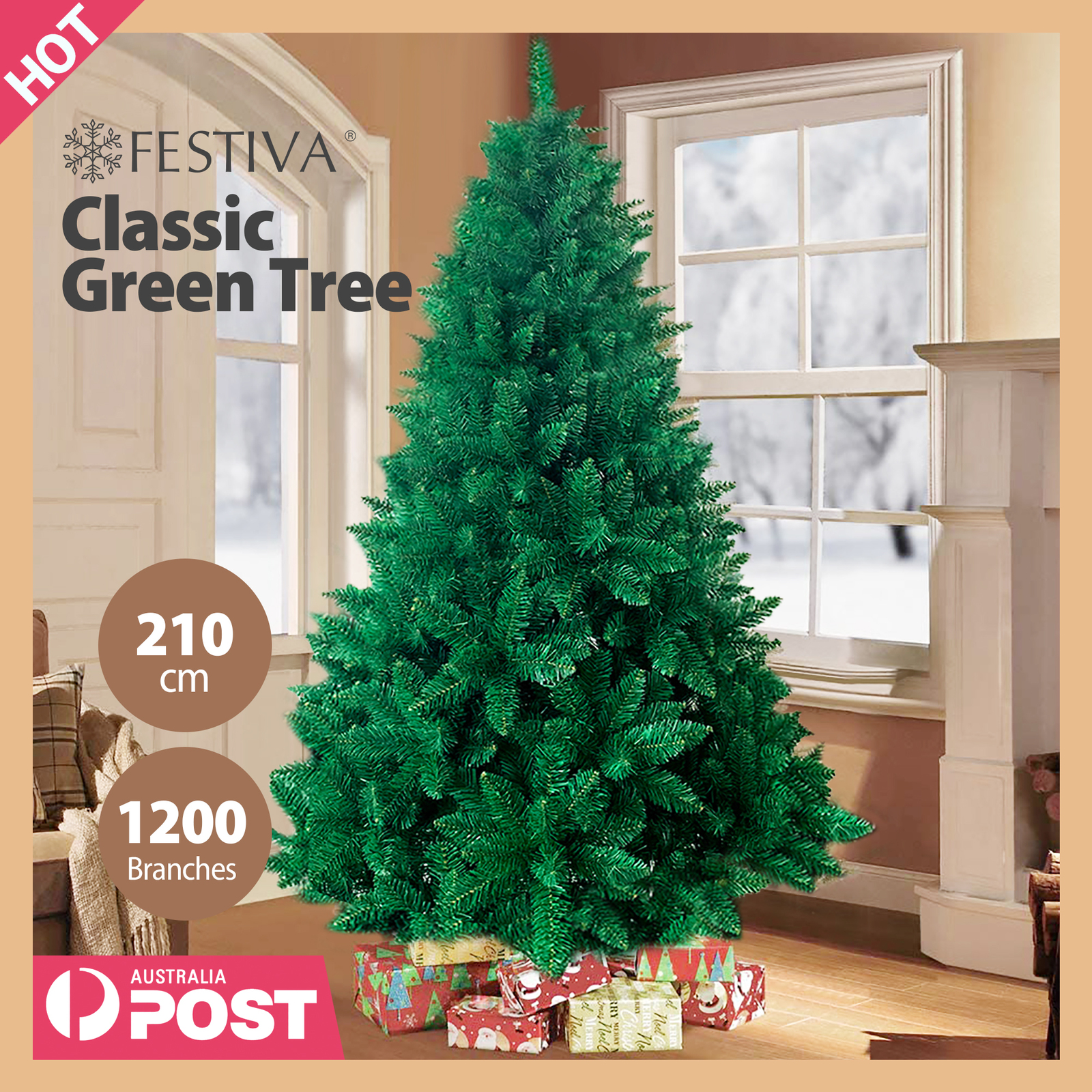Festiva 2.1m / 6.90FT Christmas Tree Xmas Decoration Home Decor 1200 ...