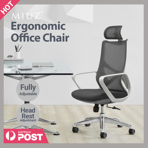 MIUZ Ergonomic Mesh Office Chair Gaming Executive Fabric Seat Headrest ...
